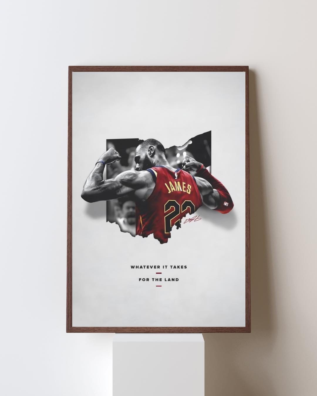 Lebron James Poster, Cleveland Cavaliers, NBA Poster, Sports Poster ...