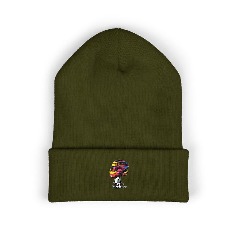 Oscar Piastri Helmet Snoopy F1 Fan Cuffed Beanie - Etsy
