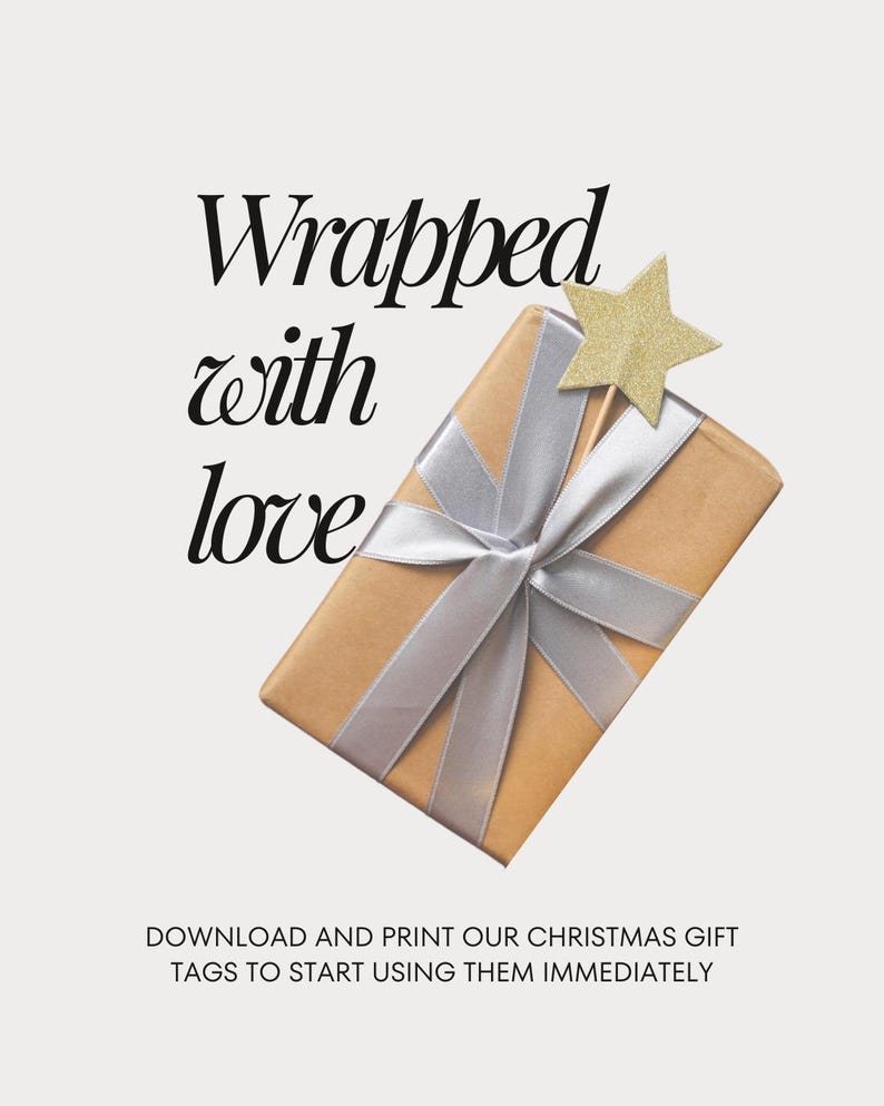 Editable Christmas Gift Tags | Printable Holiday Tags |classic Xmas ...
