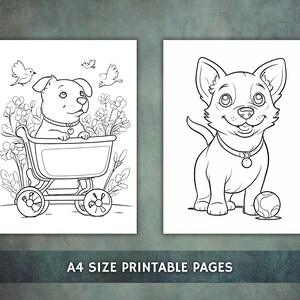 10 Cute Dogs Coloring Pages Animal Coloring Stress Relief Printable ...