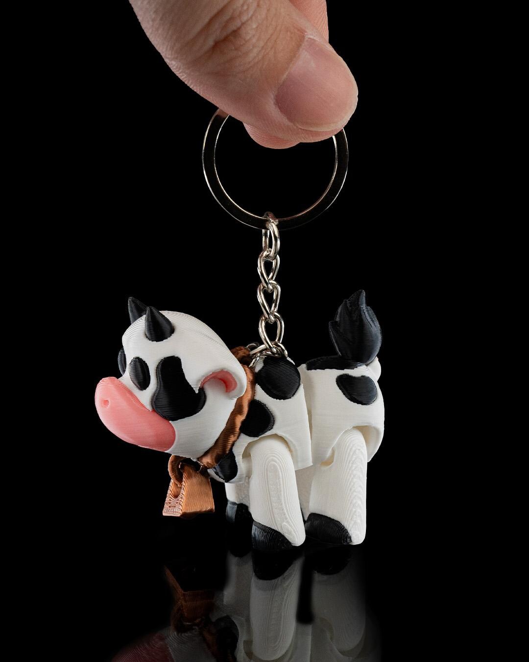 Daisy the Cow Key Chain With Cow Bell and Ring - Etsy