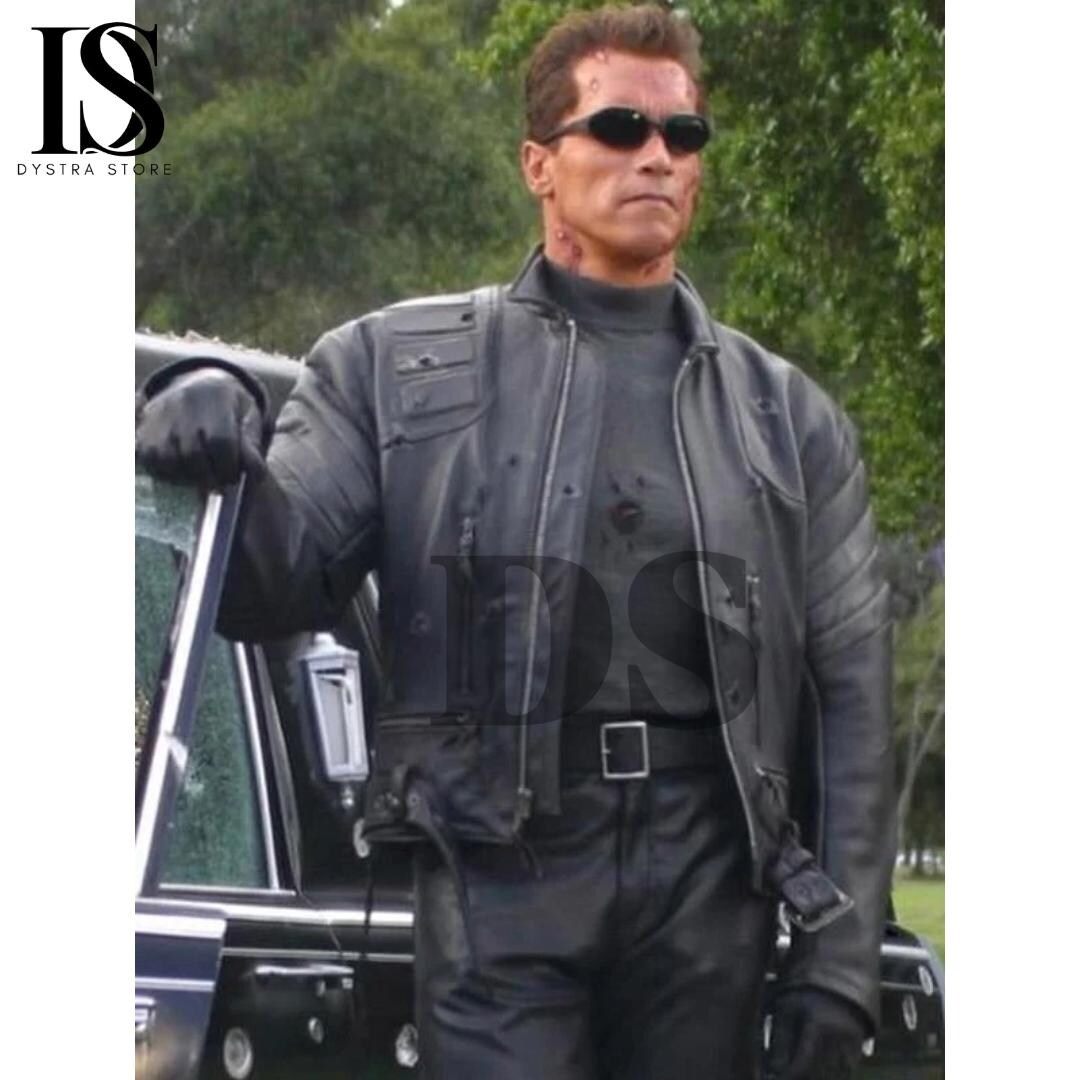Terminator Real 3 Arnold Genuine Leather Jacket - Bespoke Real ...