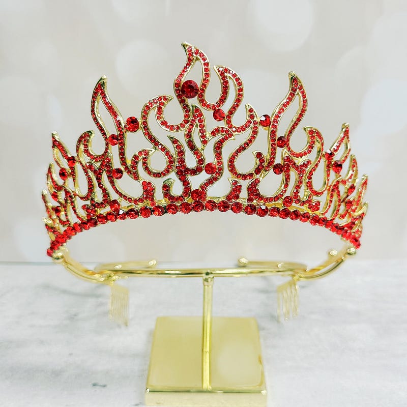 Red Crown on Fire - Etsy