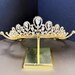 Tiny Princess Tiara Gold Handmade Clear Rhinestone Tiara Customize ...