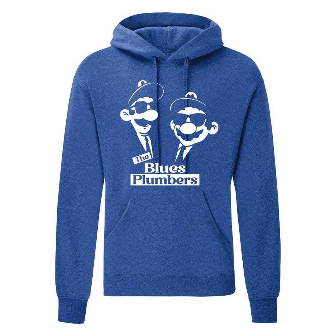 The Blue Plumbers Super Mario Bros Inspired Mens Hoodie, Christmas Gift ...