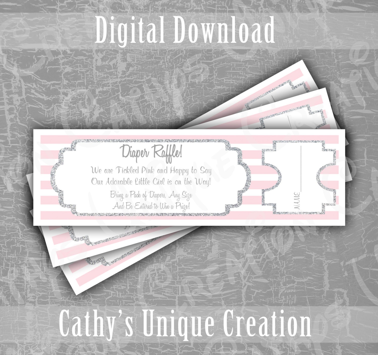Raffle Ticket Template Baby Wipes - Etsy