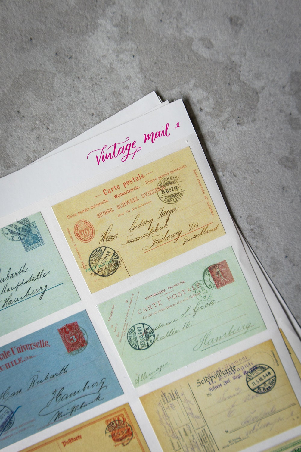 Vintage Mail Sticker Sheet A5 Peel & Stick Planner - Etsy