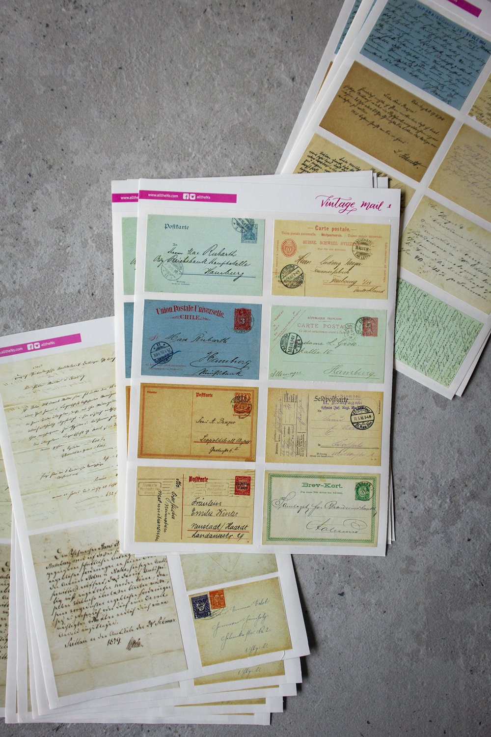 Vintage Mail Sticker Sheet A5 Peel & Stick Planner - Etsy