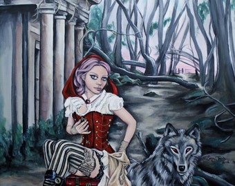The Red Wolf Fine Art Print 8x10 - Etsy