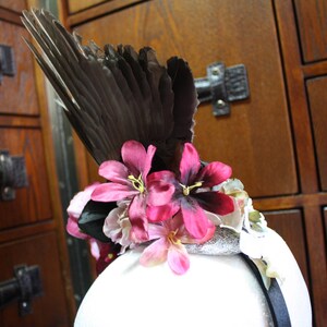 Jay Wings Flower Crown Taxidermy Headpiece, Steampunk Wings Headdress ...