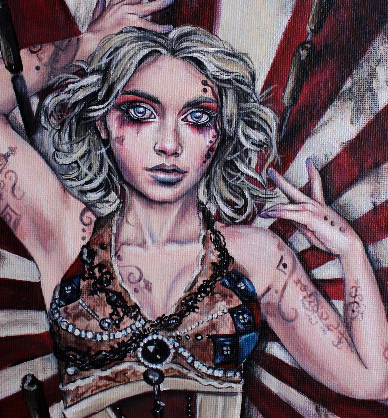 Steampunk Gothic Zombie Circus Girl Art Fine Art Print, Strange Magic ...