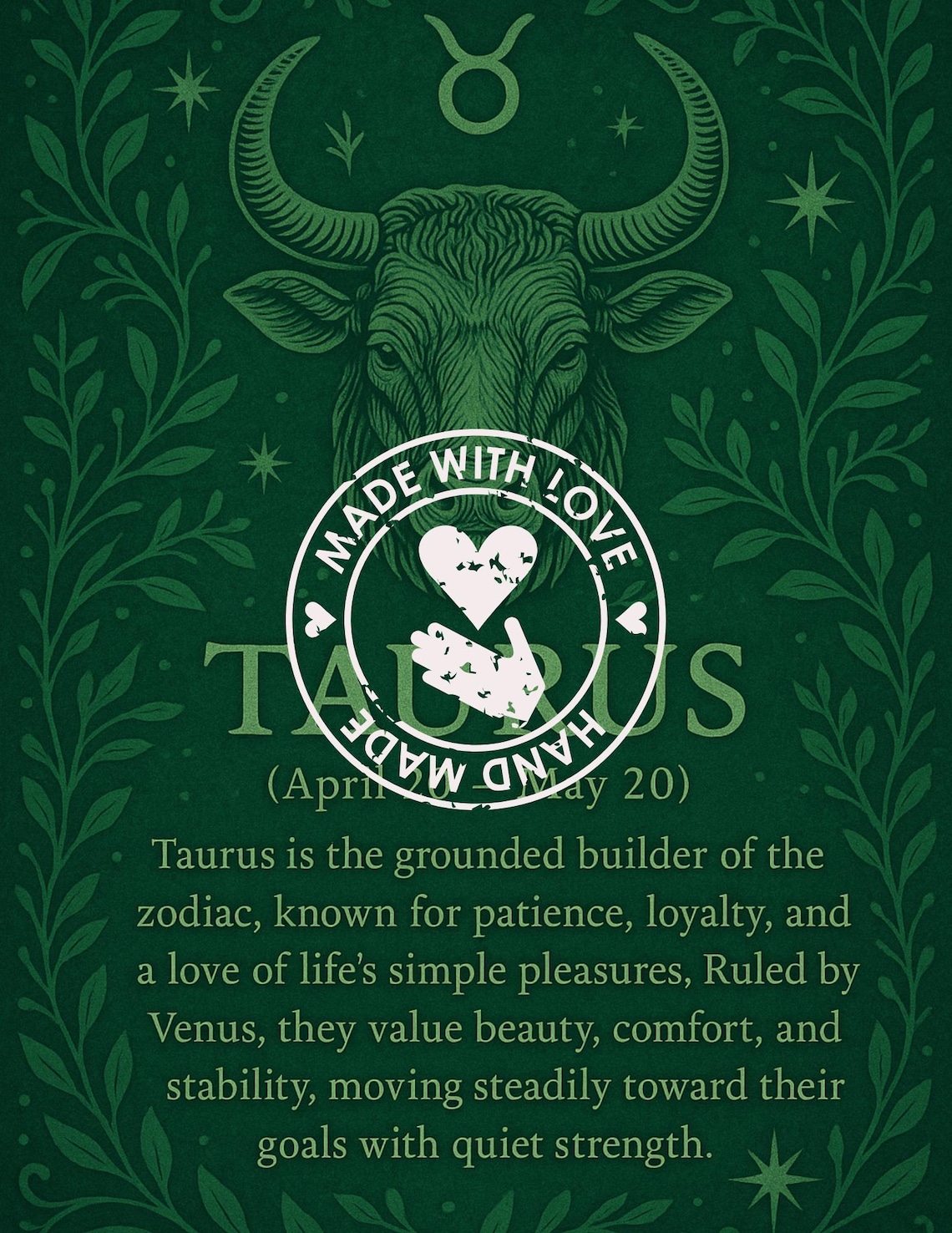 Taurus Zodiac Reflection Cards: Grounding Journal Prompts (PDF Download ...