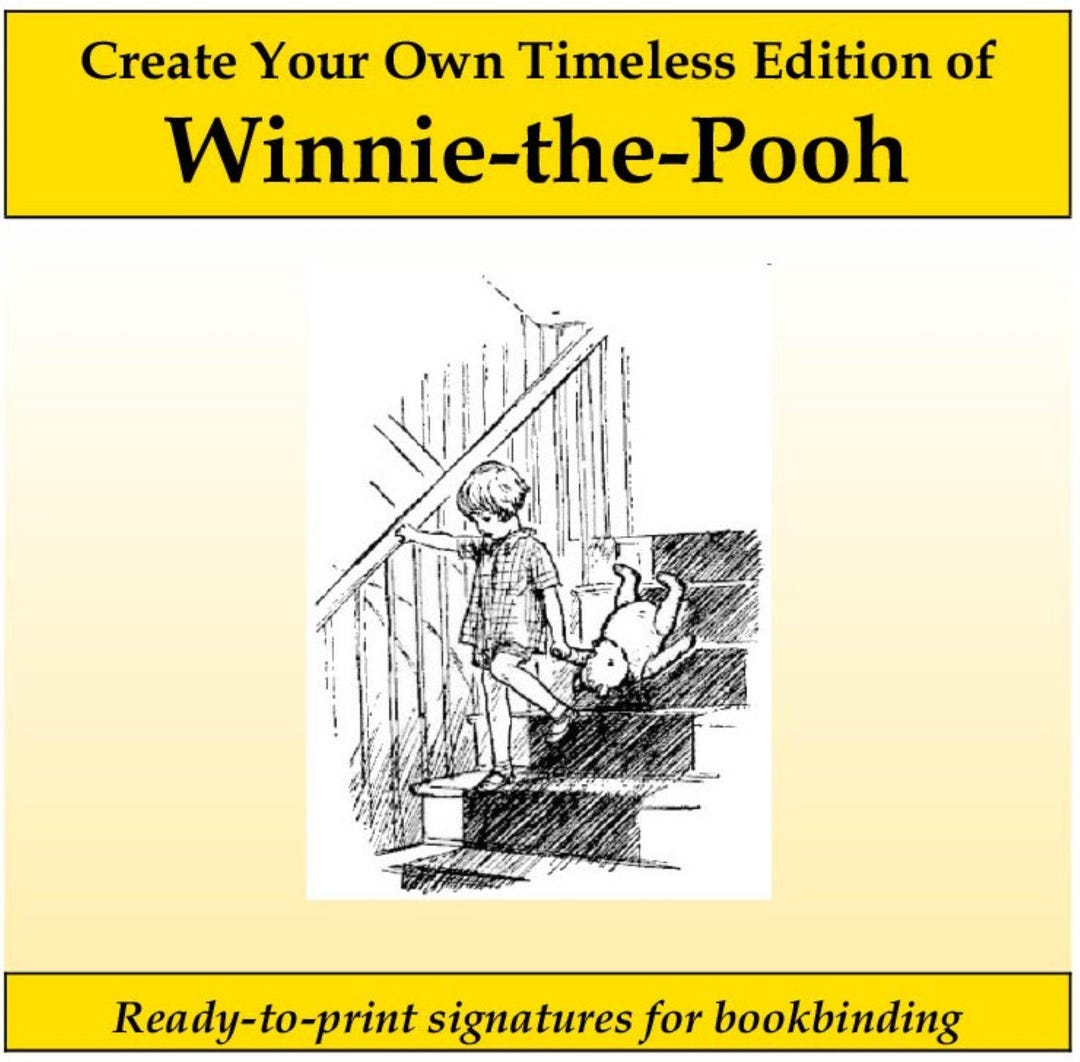 Winnie-the-pooh Printable Pre-formatted Book Signatures, DIY ...