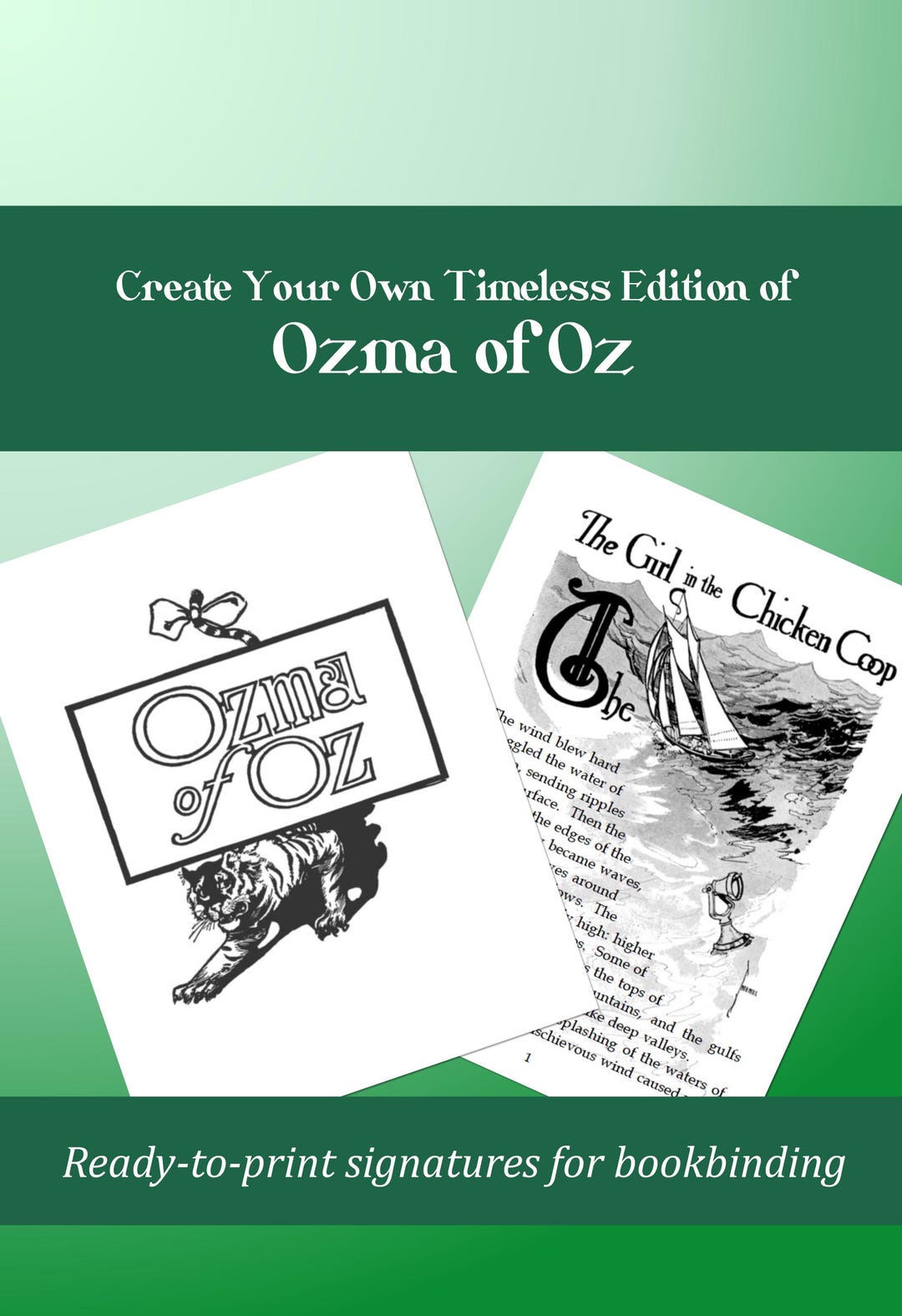 Ozma of Oz – Printable Bookbinding Textblock, PDF Download, Pocket ...
