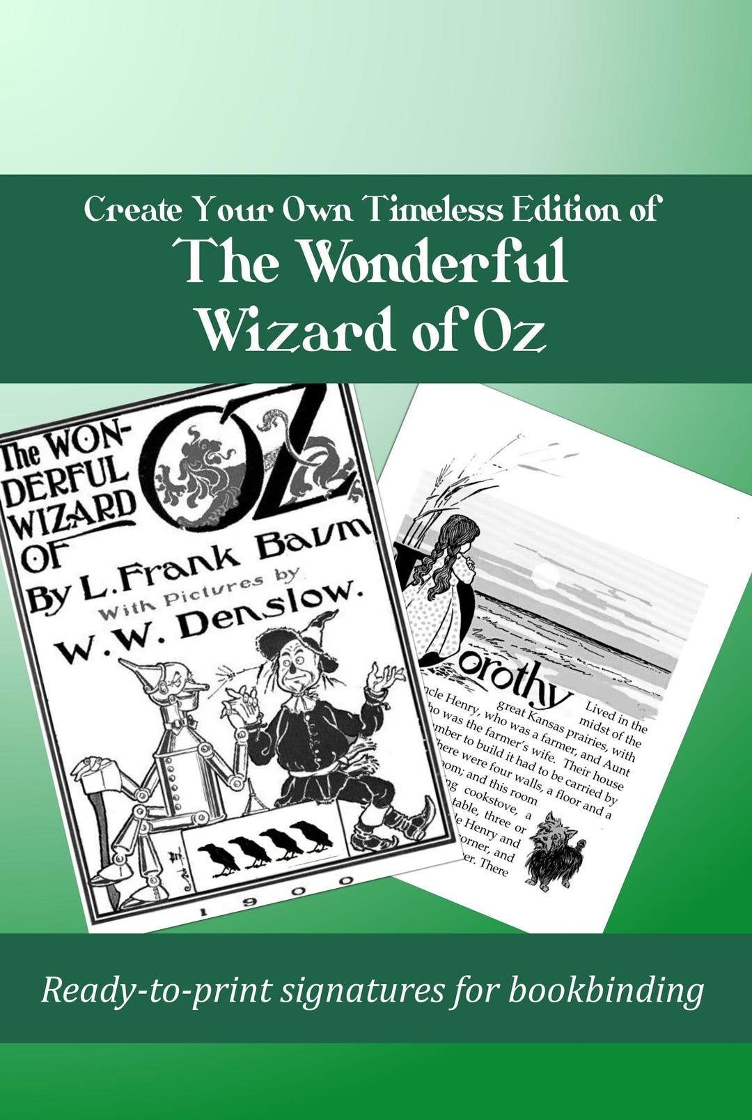 Wizard of Oz Textblock – Original Denslow Illustrations, Pocket Edition ...