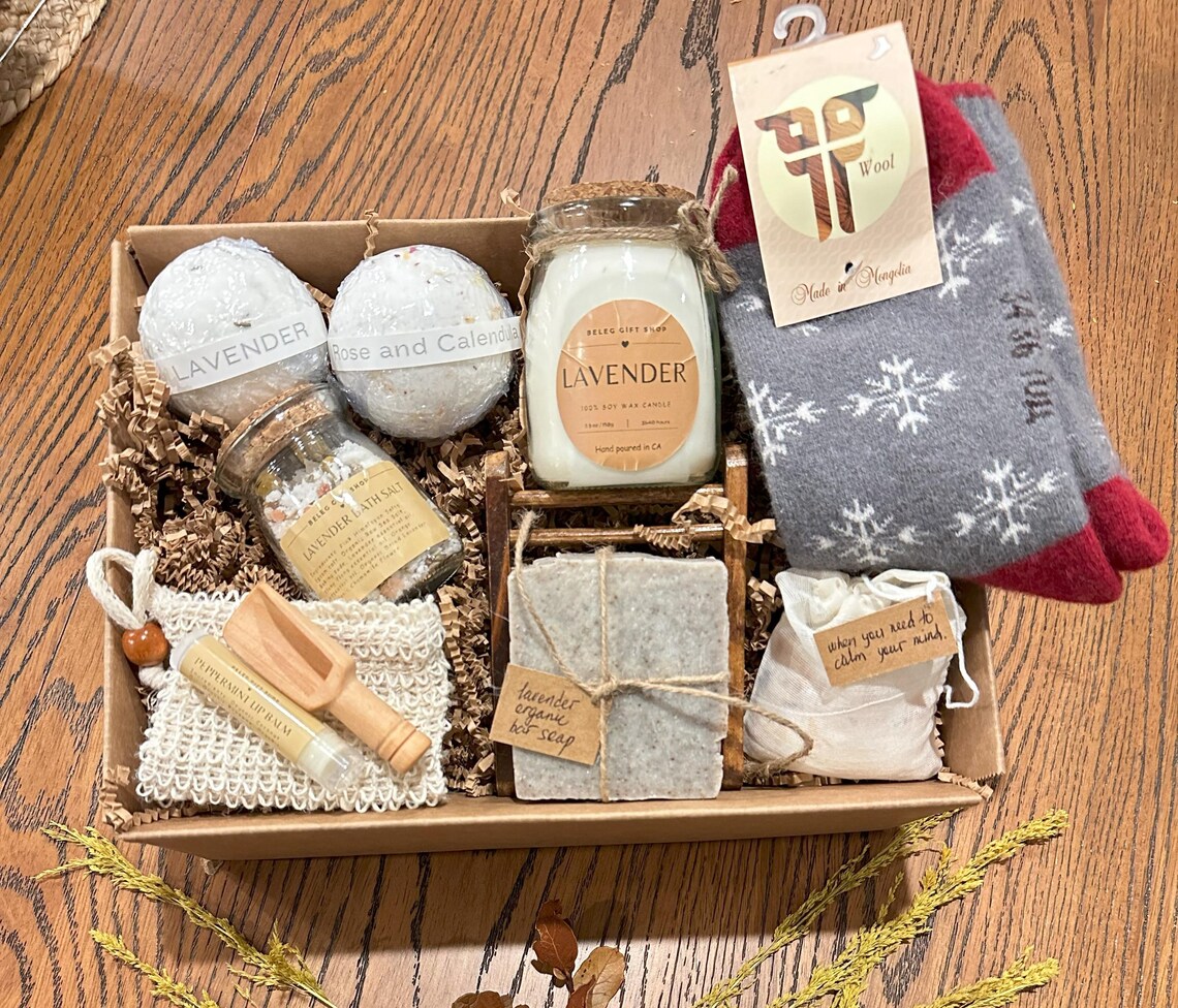 Lavender Organic Spa Set, Eco Friendly Gifts, Lavender Spa Set, Gift ...