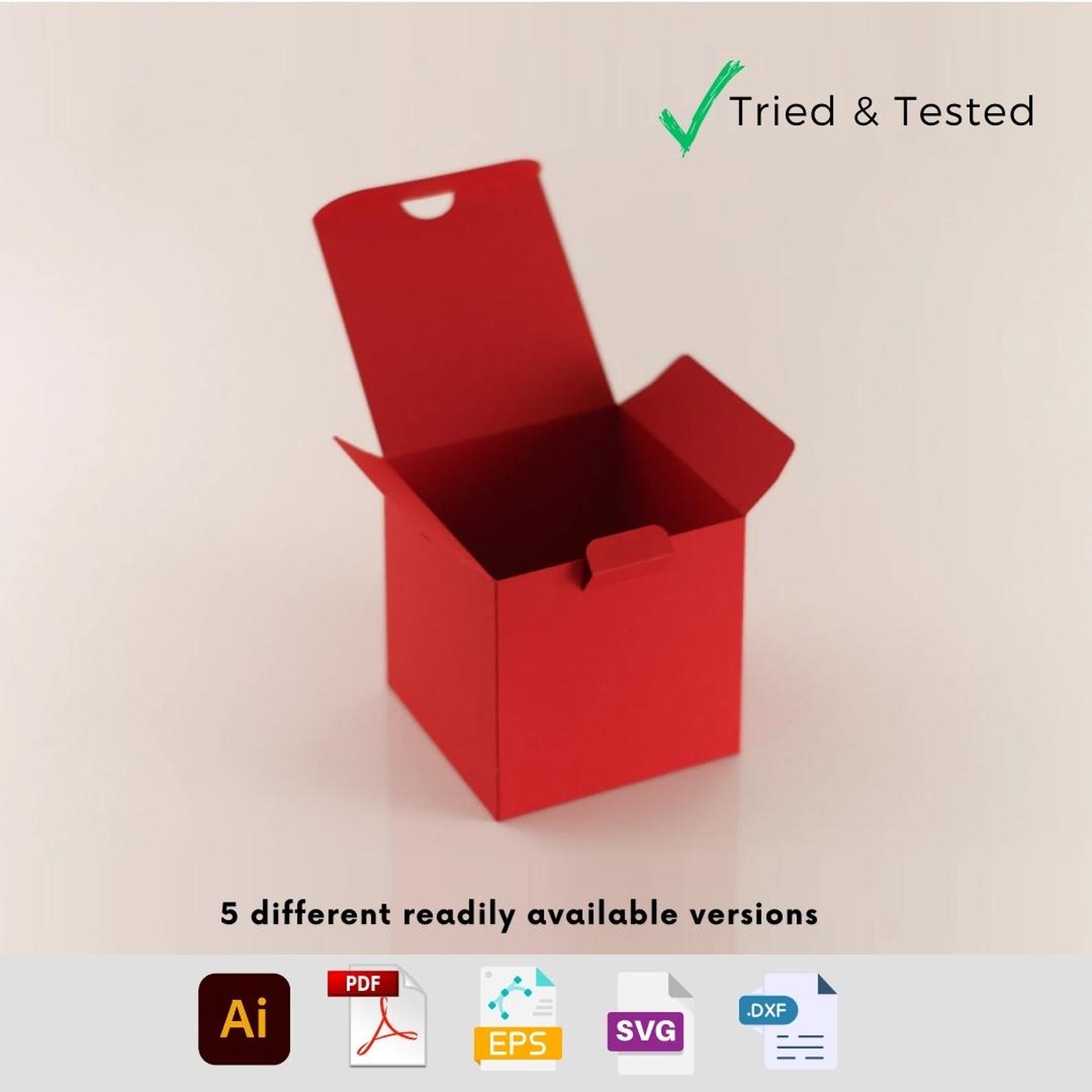 Cube Gift Box Template: SVG, DXF, PDF Files - Etsy
