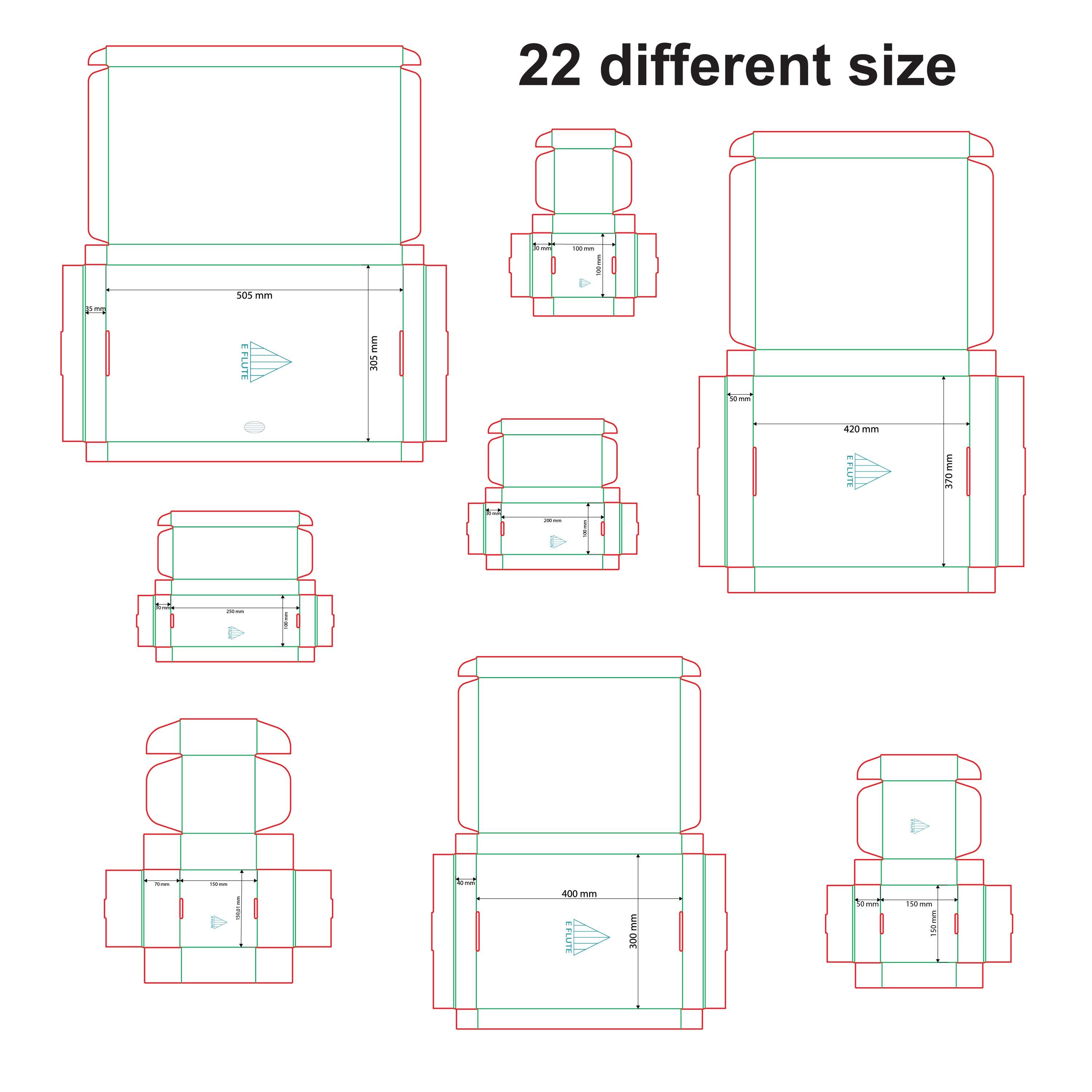 22 Universal Cardboard Box Templates: SVG DXF PDF (digital Download) - Etsy