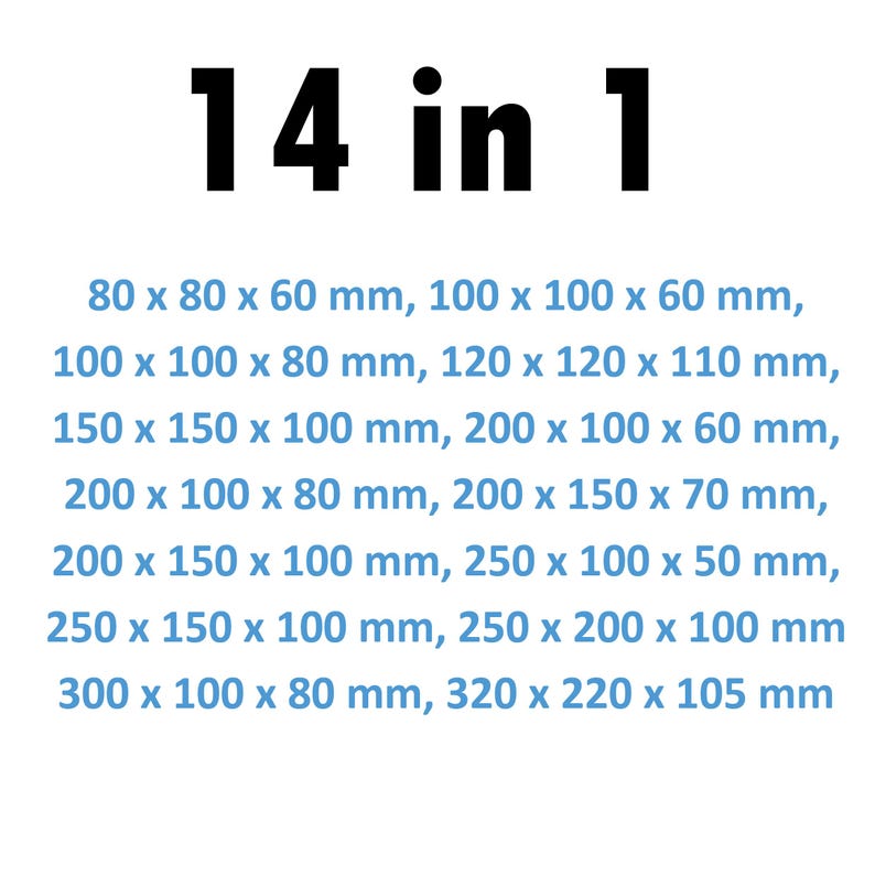 14-in-1 Cardboard Box Template: Shipping & Gift Box (digital Download ...