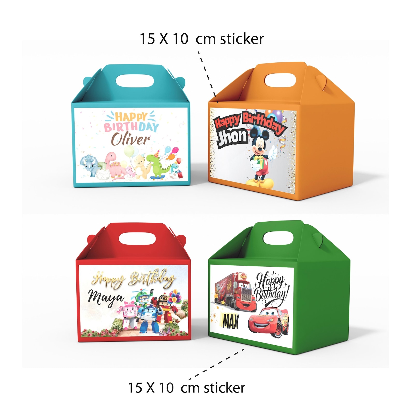 15 Editable Canva Templates, Personalized Birthday Box Stickers, Party ...