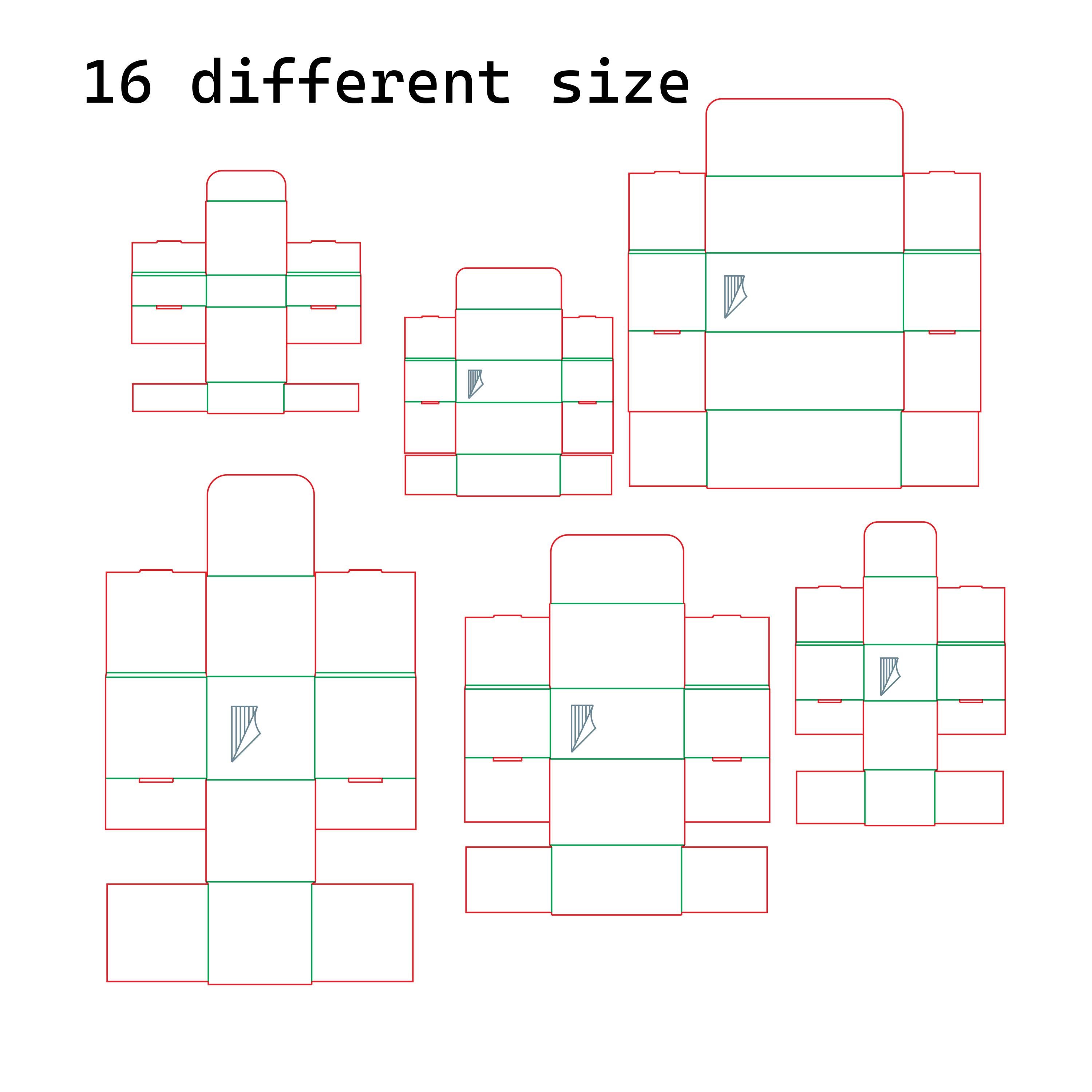 16 Universal Cardboard Box Templates: SVG DXF PDF (digital Download) - Etsy