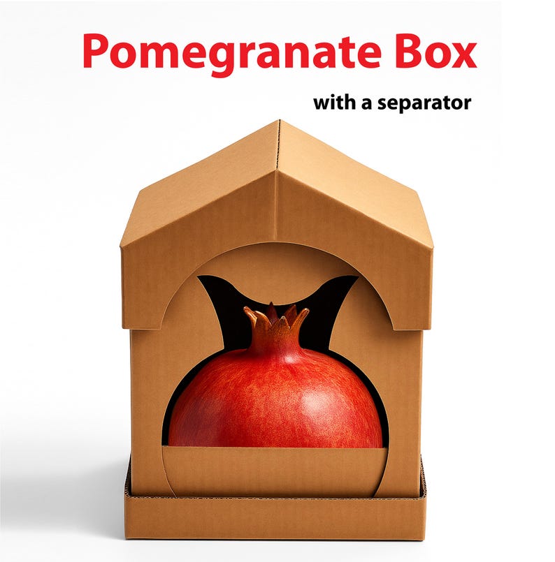 Pomegranate Gift Box Template: SVG DXF PDF, Christmas Present (digital ...