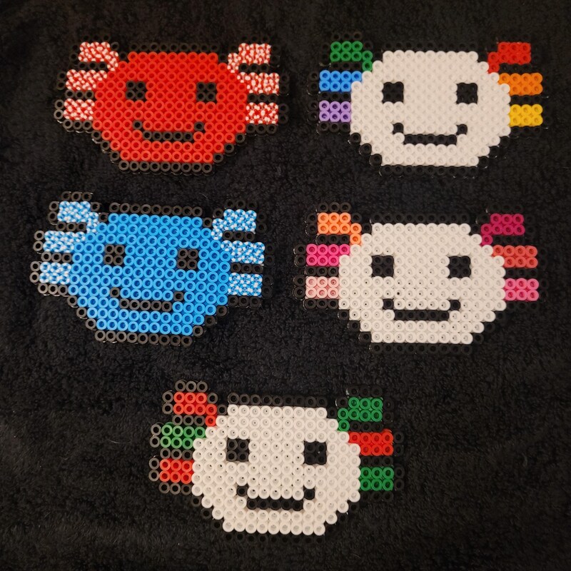 Axolotl Perler Beads - Etsy