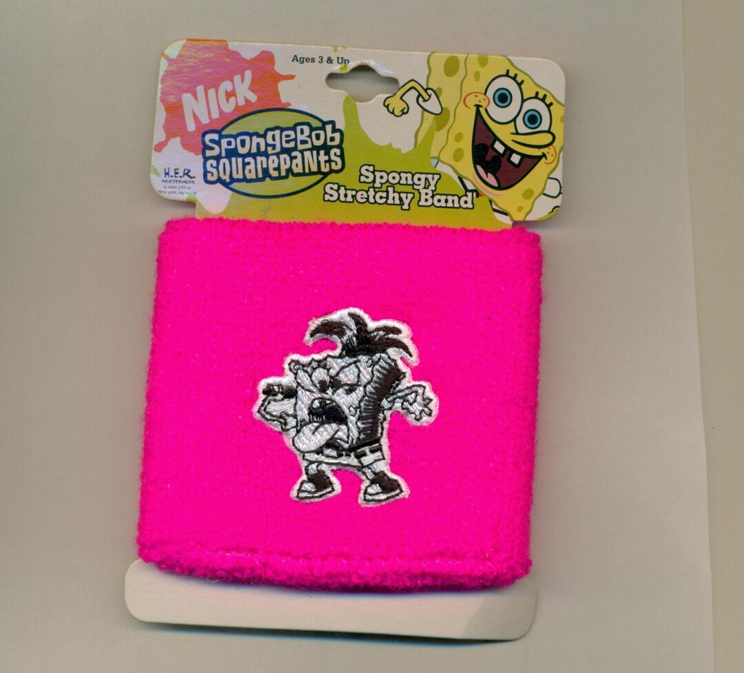Spongebob Squarepants Spongy Stretchy Band Bright Pink With Punk Rock ...