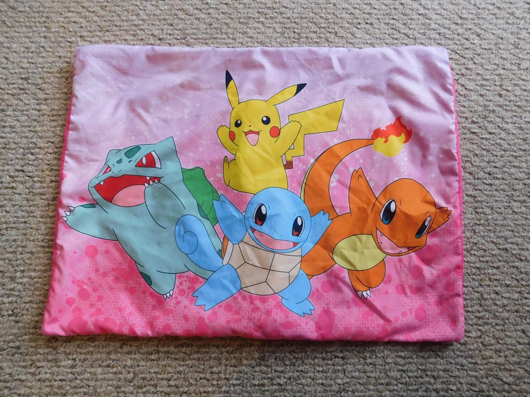 Pokemon Bright Pink Pillowsham Pikachu Squirtle Charmander Bulbasaur - Etsy