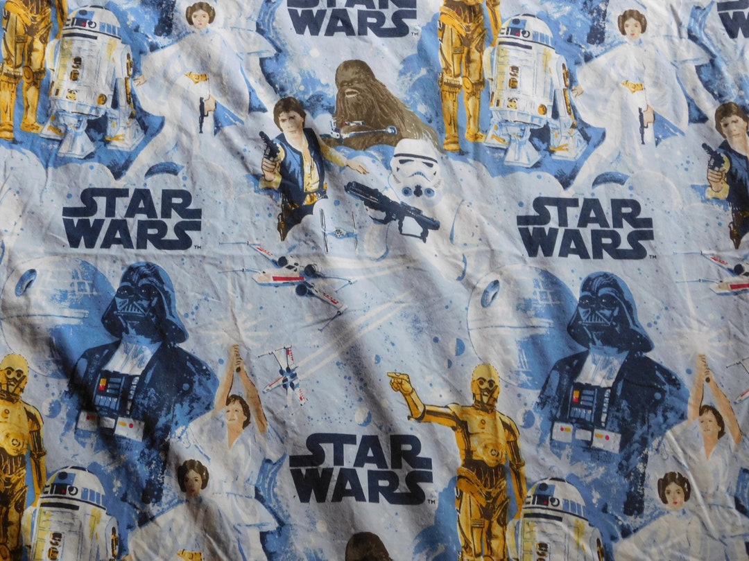 Star Wars Twin Flat Sheet: Luke, Leia, Darth Vader - Pottery Barn Kids ...