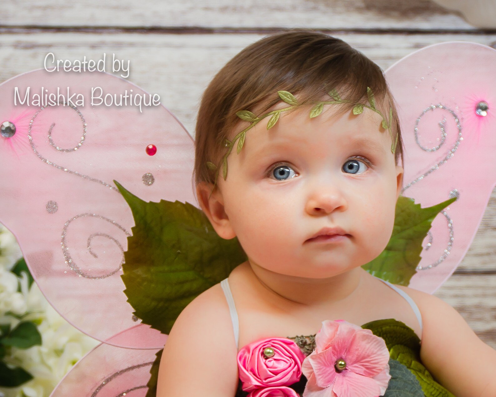 Fairy Wings Baby Girl Mesh Butterfly Wings Leaves Flowers - Etsy