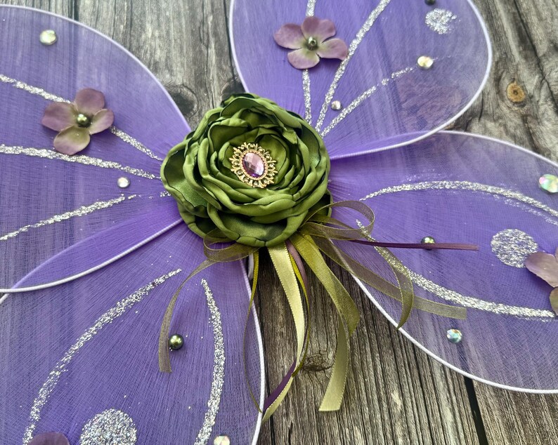 Flower Butterfly Fairy Wings Wand Set, Lavender Sage Cake Smash Photo ...