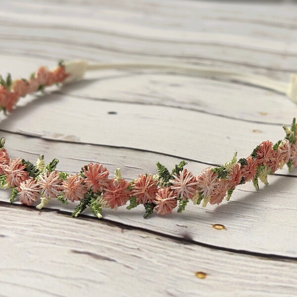 Coral Flower Crown - Etsy