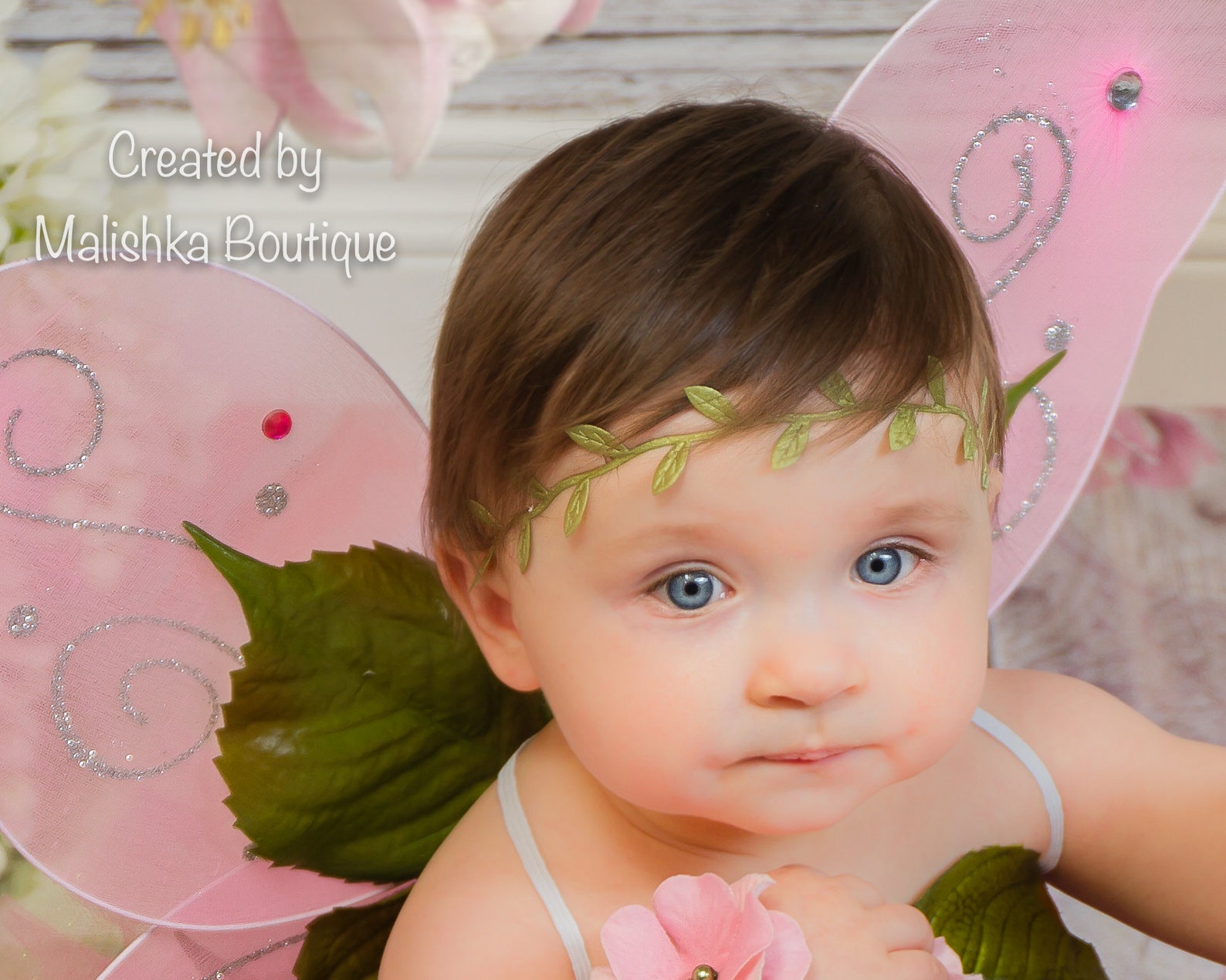 Fairy Wings Baby Girl Mesh Butterfly Wings Leaves Flowers - Etsy