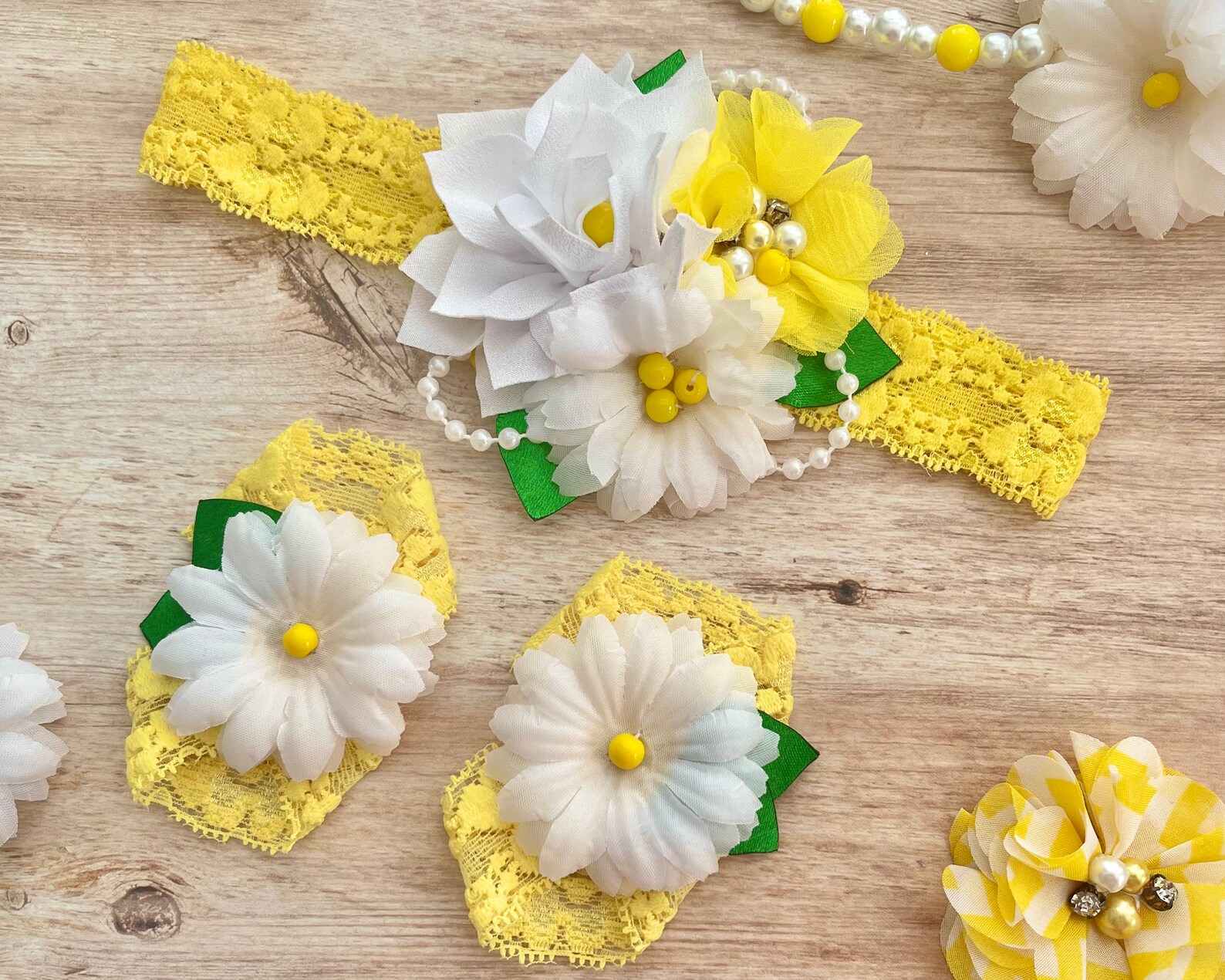 Daisy Flower Tutu Yellow White First Birthday Outfit Baby - Etsy
