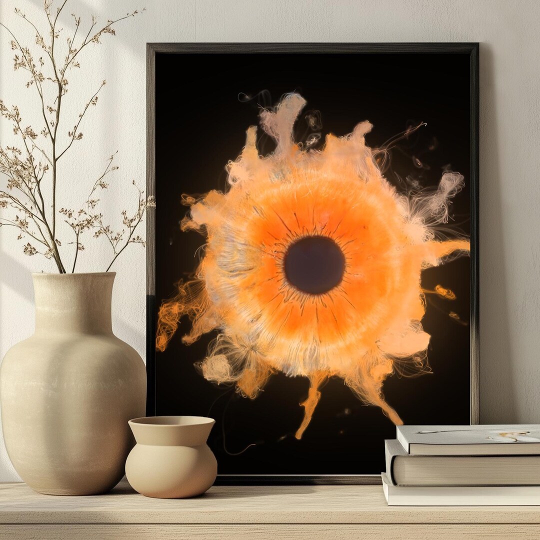 Custom Eye Iris Print | Iris Particles Flow From Your Photo | Art Decor ...