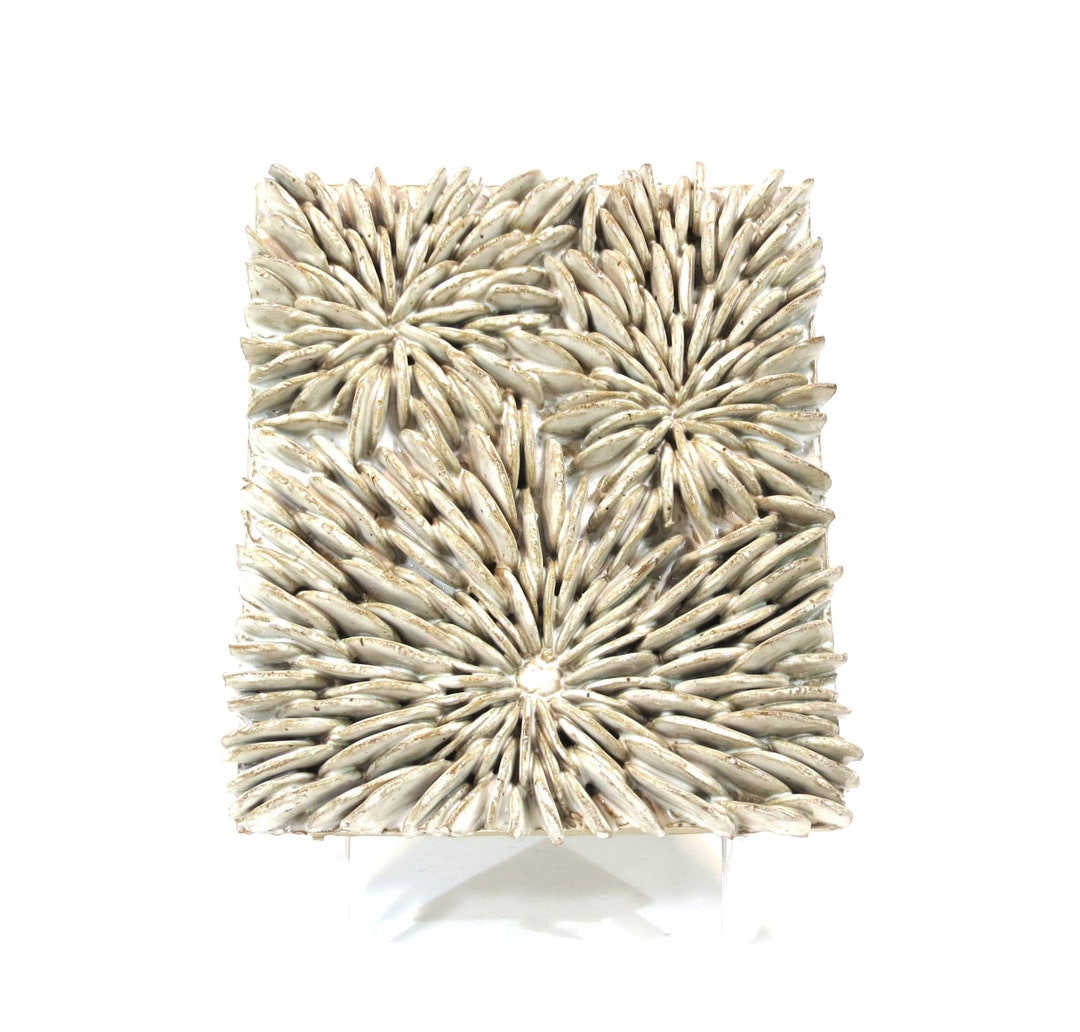 Hand Built Coral Sculpture, Ceramic Tabletop Decor, Abstract Sculpture ...
