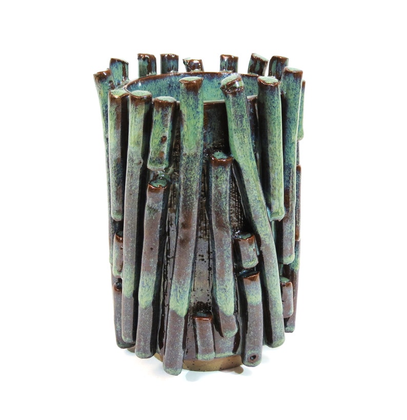 Slab-built and Extruded Brutalist Ceramic Cylinder Abstract - Etsy