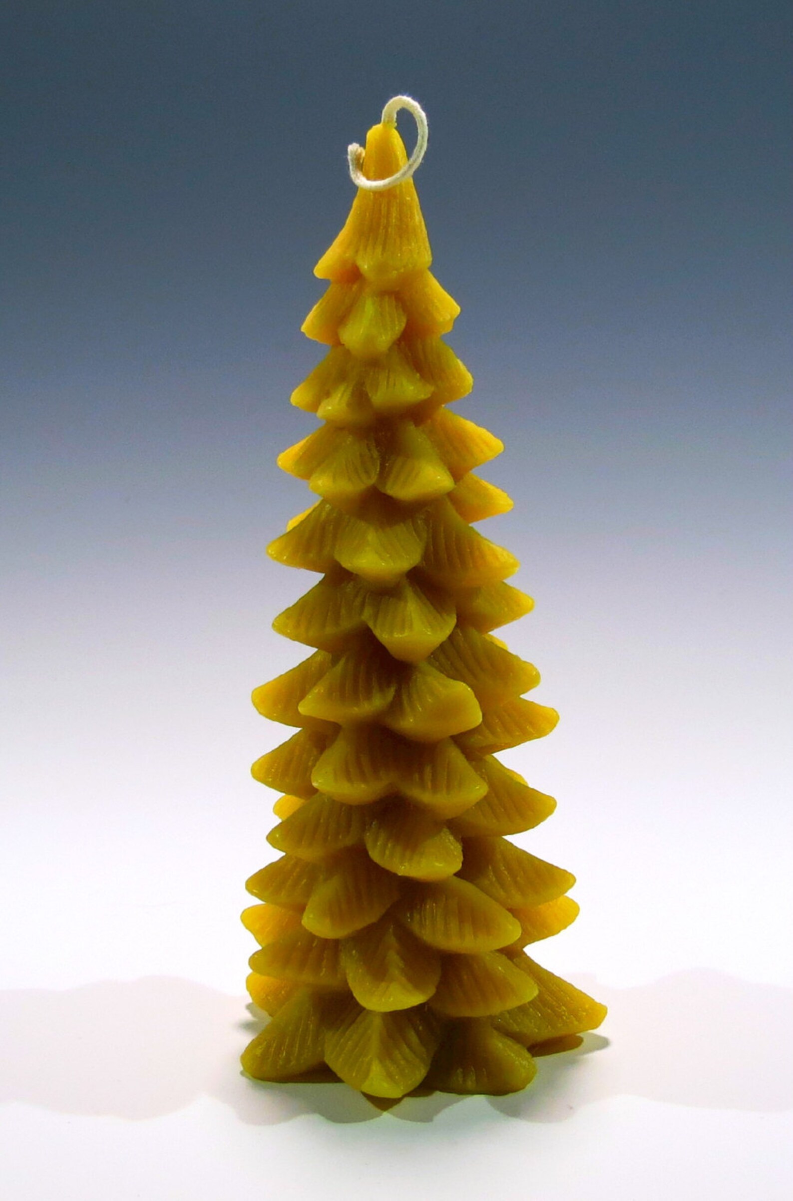 Beeswax Christmas Tree Candle Christmas Pillar Candle | Etsy