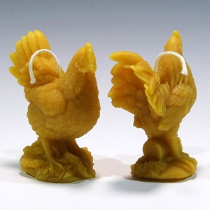 Beeswax Chicken Candles (set of 2): Rustic Farmhouse Decor - Etsy