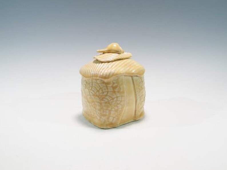 Hand Built Textured Pottery Box With Lid Ceramic Sculpture | Etsy