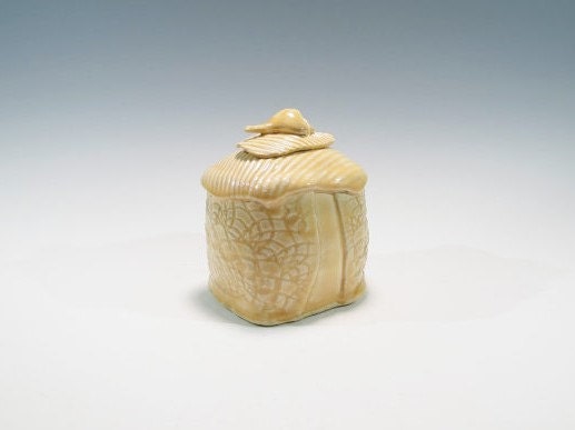 Hand Built Textured Pottery Box With Lid Ceramic Sculpture | Etsy