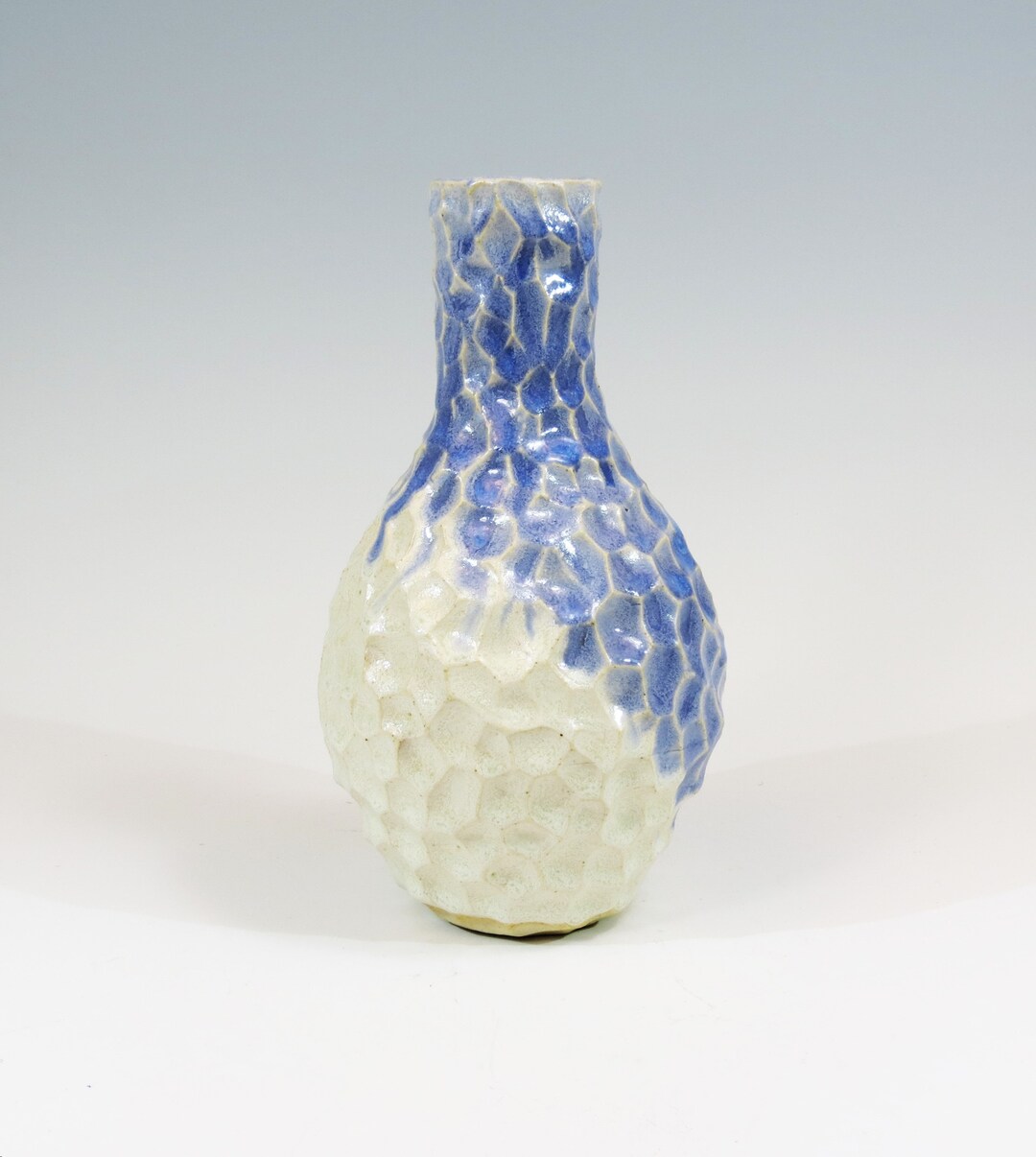 Chip Carved Pottery Vase, Abstract Contemporary Pottery Sculpture, Coil ...