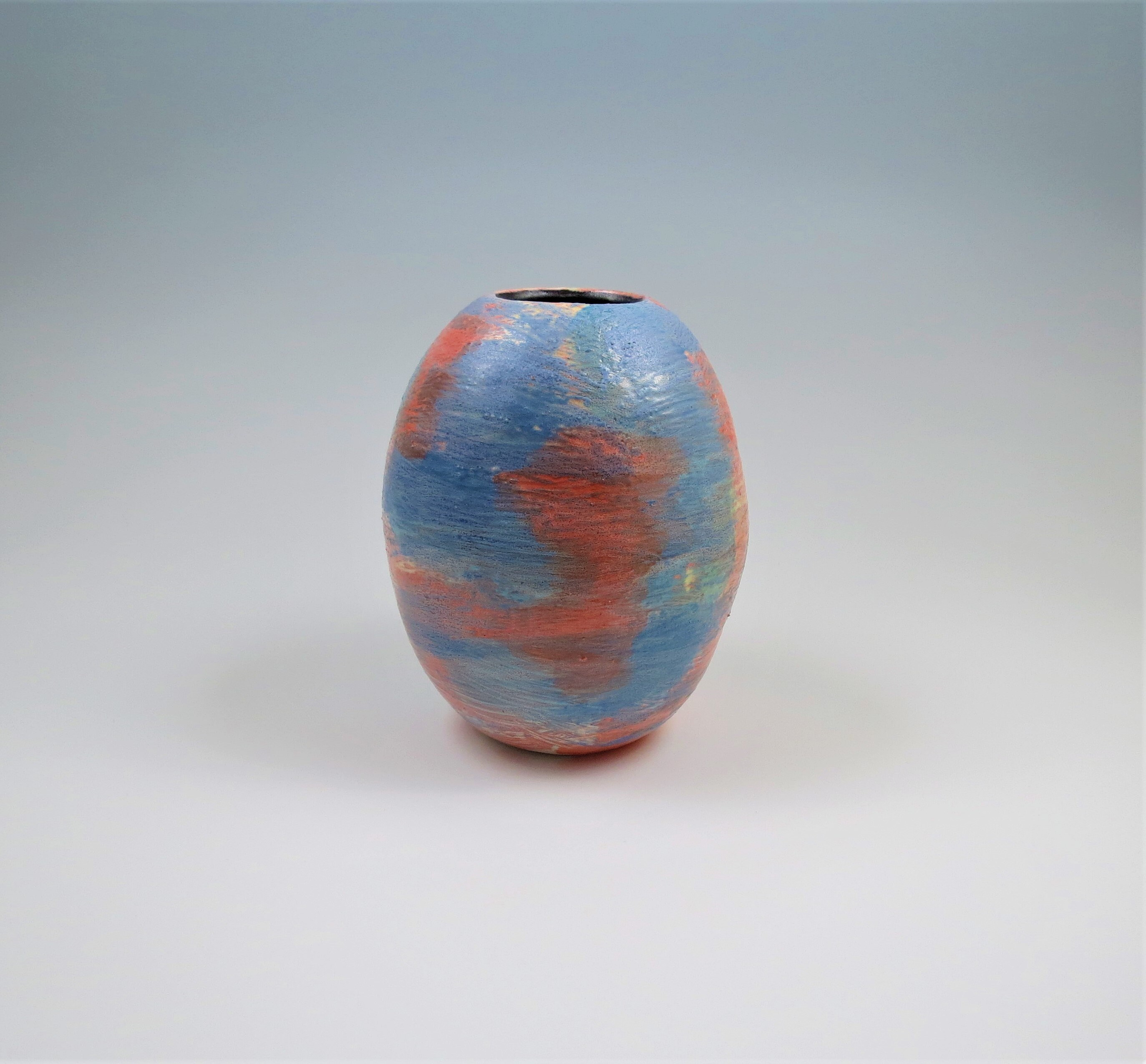 Blue and Red Contemporary Abstract Vase Ceramic Vase Stoneware | Etsy