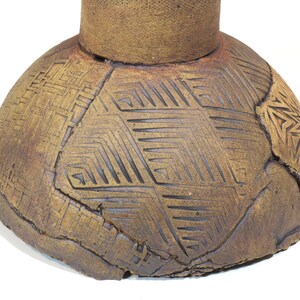 Pedestal Bowl, Pottery Serving Bowl, Slab Built Rustic Serving ...