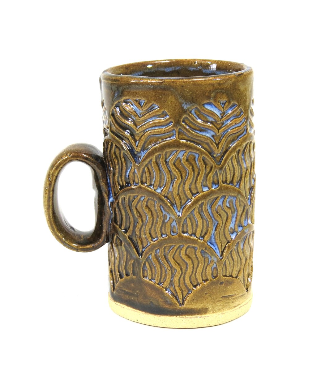 Hand Built Texture Coffee Mug, 8 Ounces Cup, Child Size Hot Chocolate ...