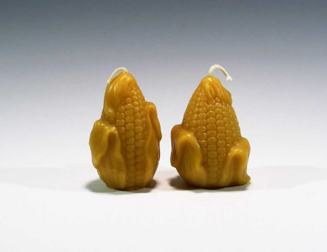 Beeswax Corn on the Cob Candles: Honey Scented, Farmhouse Decor (pair ...