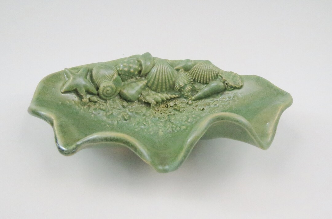 Ceramic Clam Shell Soap Dish, Ceramic Jewelry Tray, Key Dish, Spoon ...
