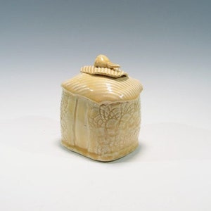 Hand Built Textured Pottery Box With Lid, Storage Container, Canister ...