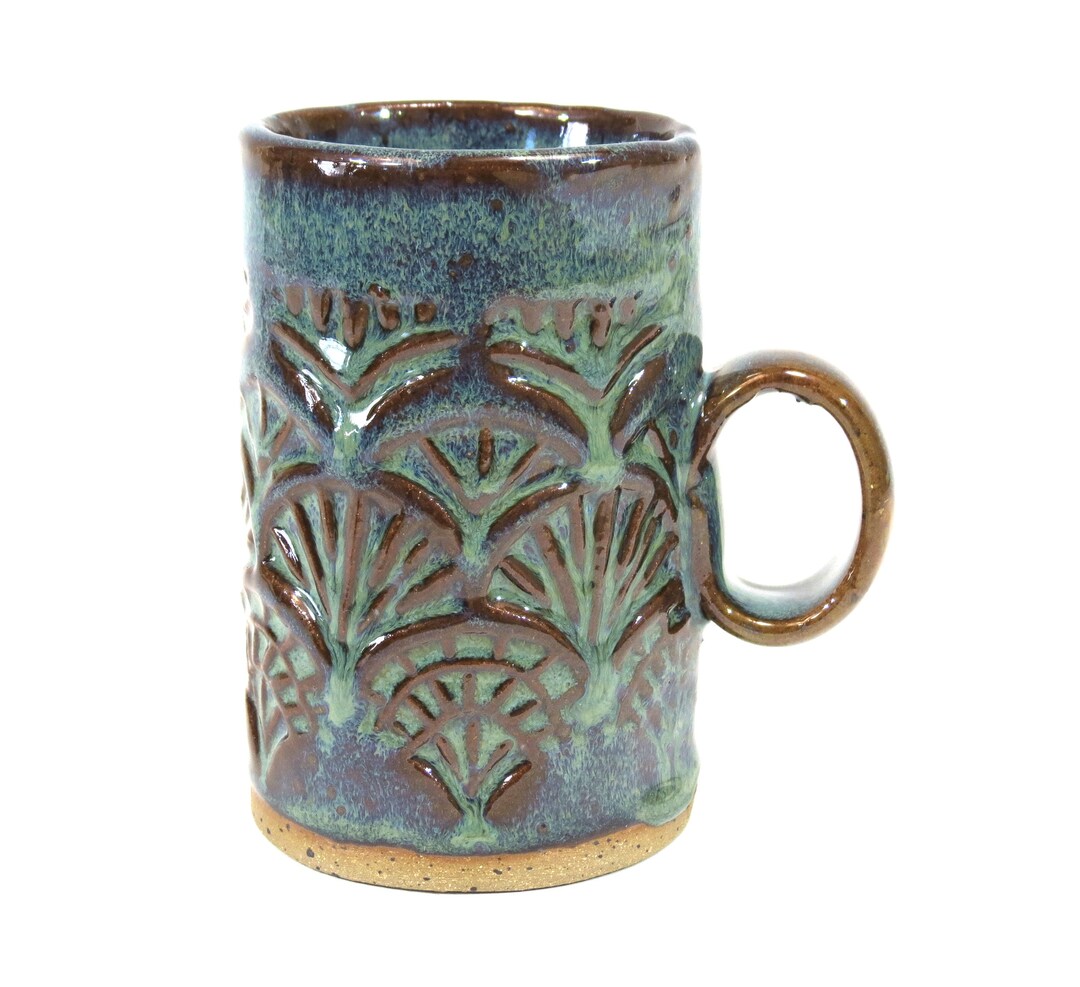 Hand Built Texture Coffee Mug 8 Ounces Cup Child Size Hot - Etsy